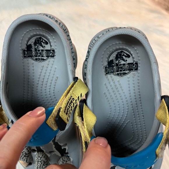 Jurassic World | Shoes | Dinosaur Blue Crocs Boys Size 2 | Poshmark